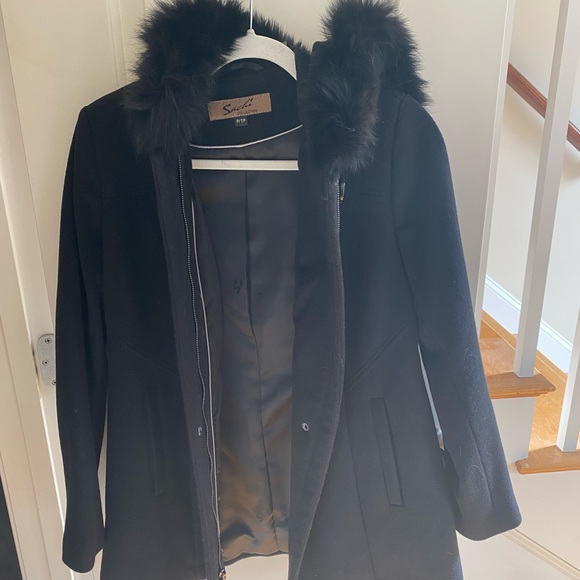 SACHI | Jackets & Coats | Sachi Jacket With Real Fox Fur Trimmed Hood ...